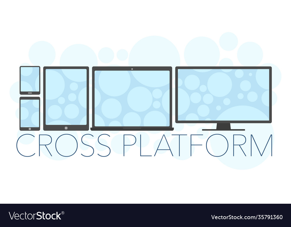 Cross platform concept Royalty Free Vector Image