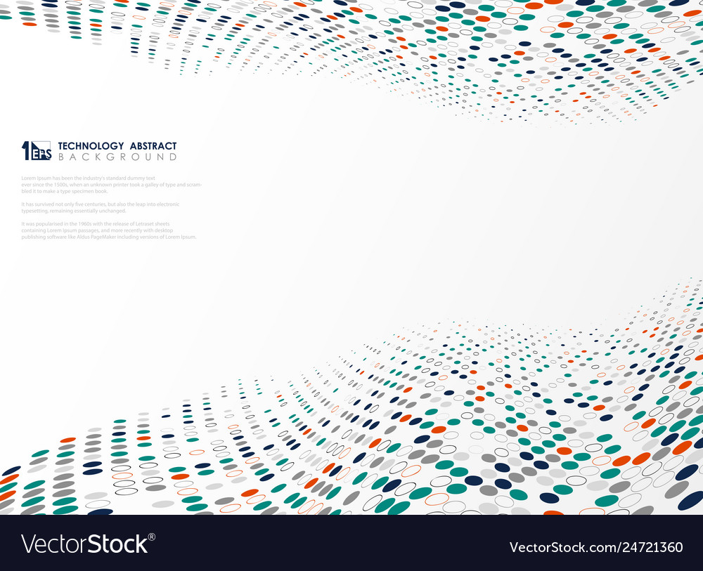 Modern technology circle colors pattern Royalty Free Vector