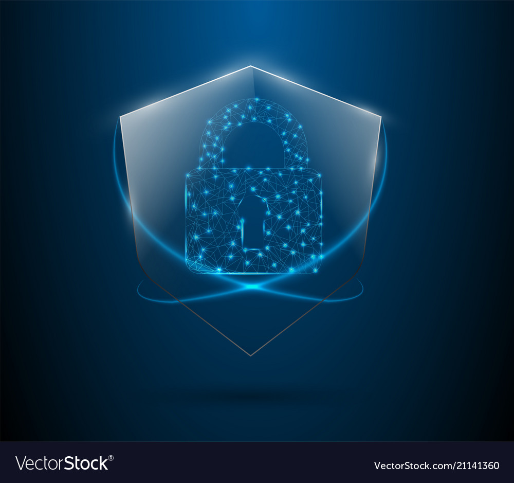 Protected guard shield security concept security Vector Image