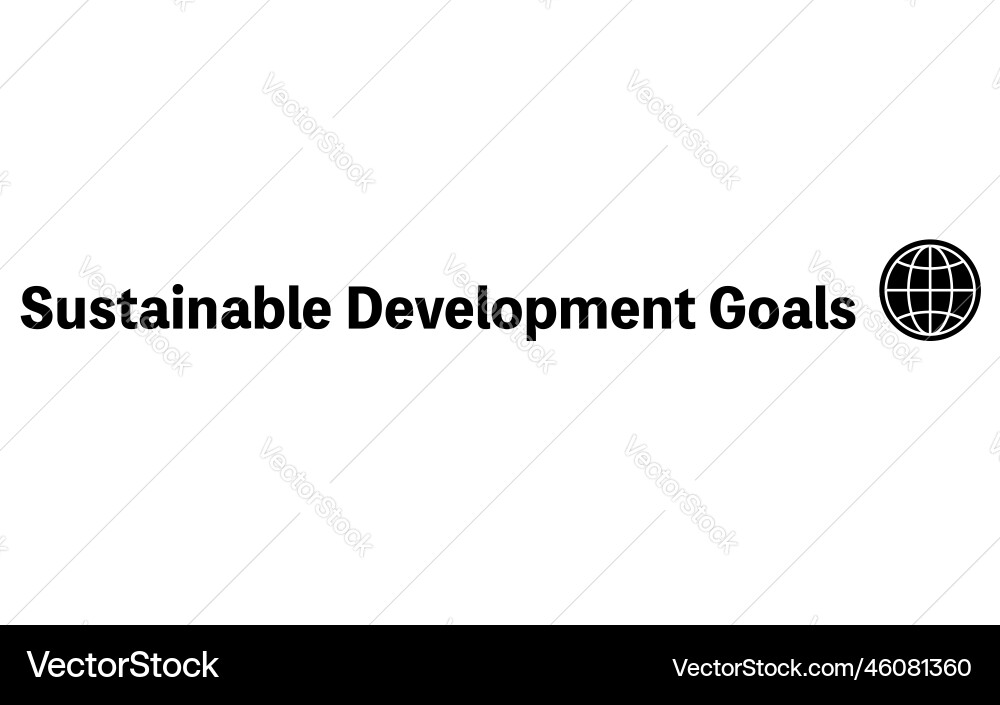 Sdgs title image english logo for headline black Vector Image