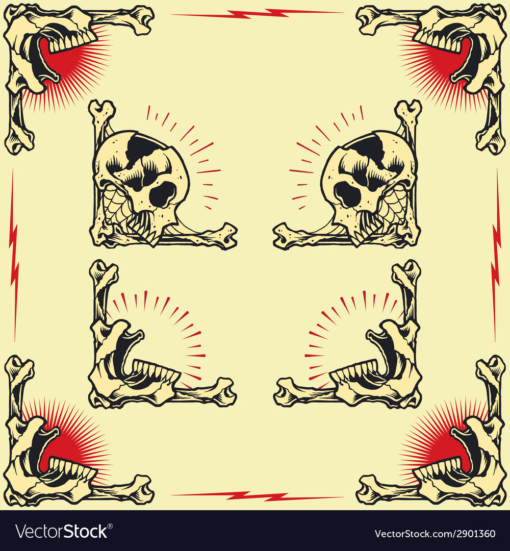 Skull frames Royalty Free Vector Image - VectorStock