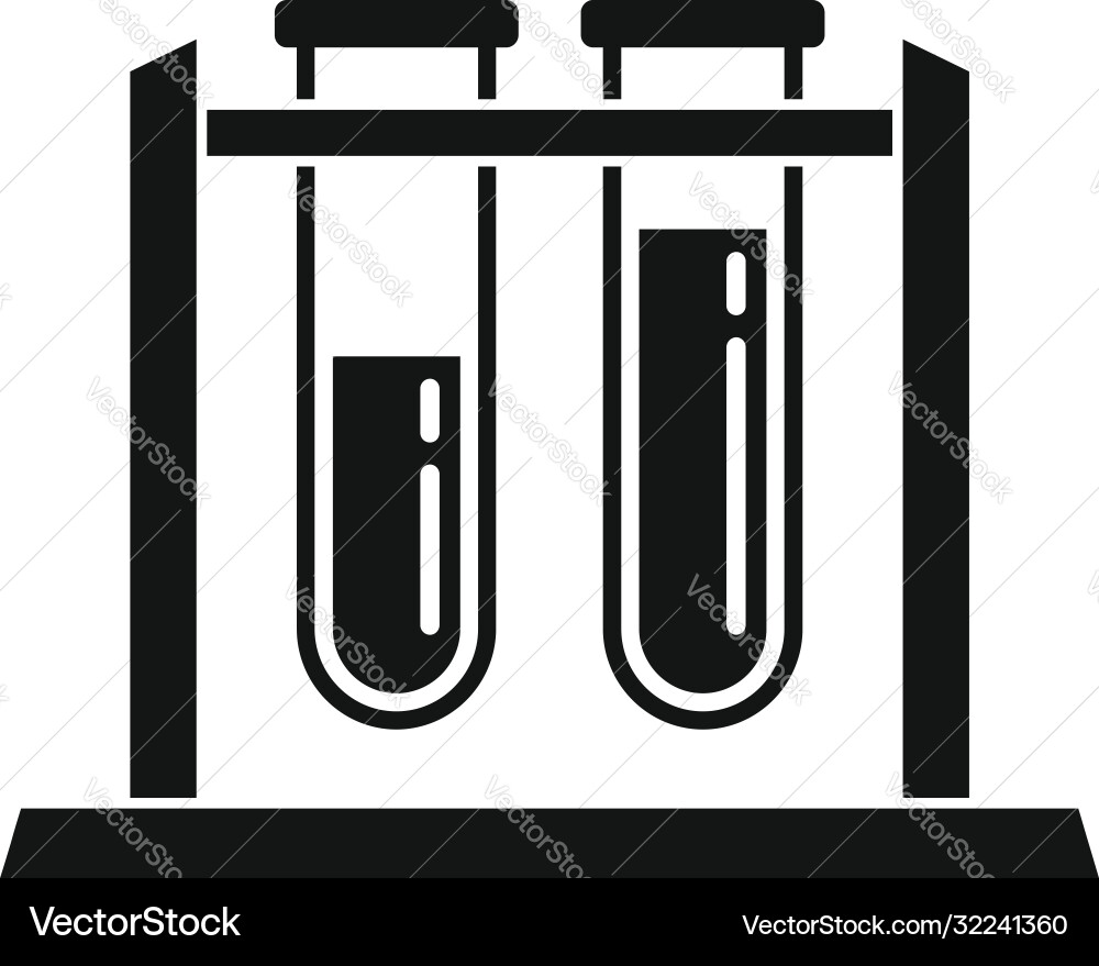 Test tube stand icon simple style Royalty Free Vector Image