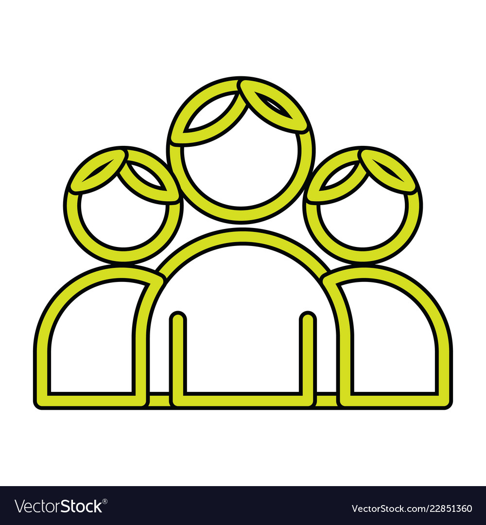 Users icon in creative design with elements Vector Image