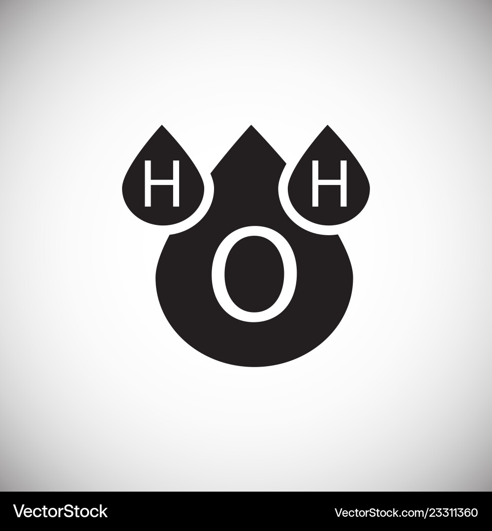 Water formula icon on white background for graphic