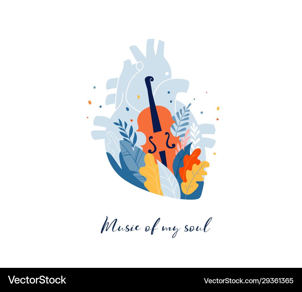 Anatomical heart modern print design art work Vector Image