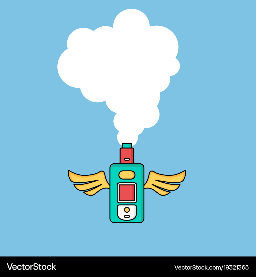 Angel wing electric cigarette personal vaporizer Vector Image