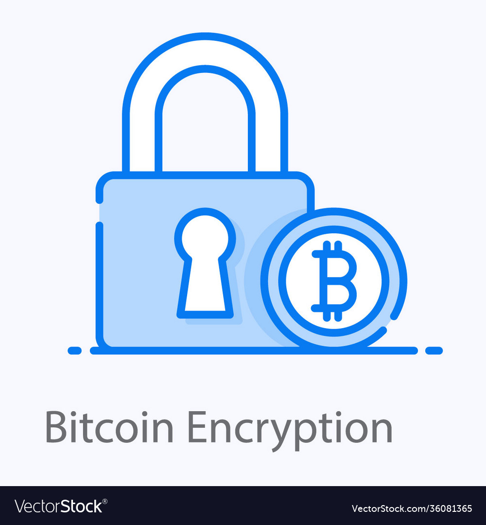 Bitcoin encryption Royalty Free Vector Image - VectorStock Bitcoin encryption Royalty Free Vector Image - VectorStock