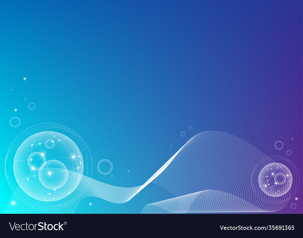 Bubbles and wave Royalty Free Vector Image - VectorStock