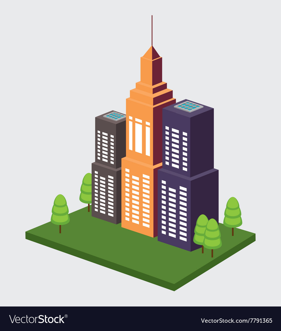Buildings concept design Royalty Free Vector Image
