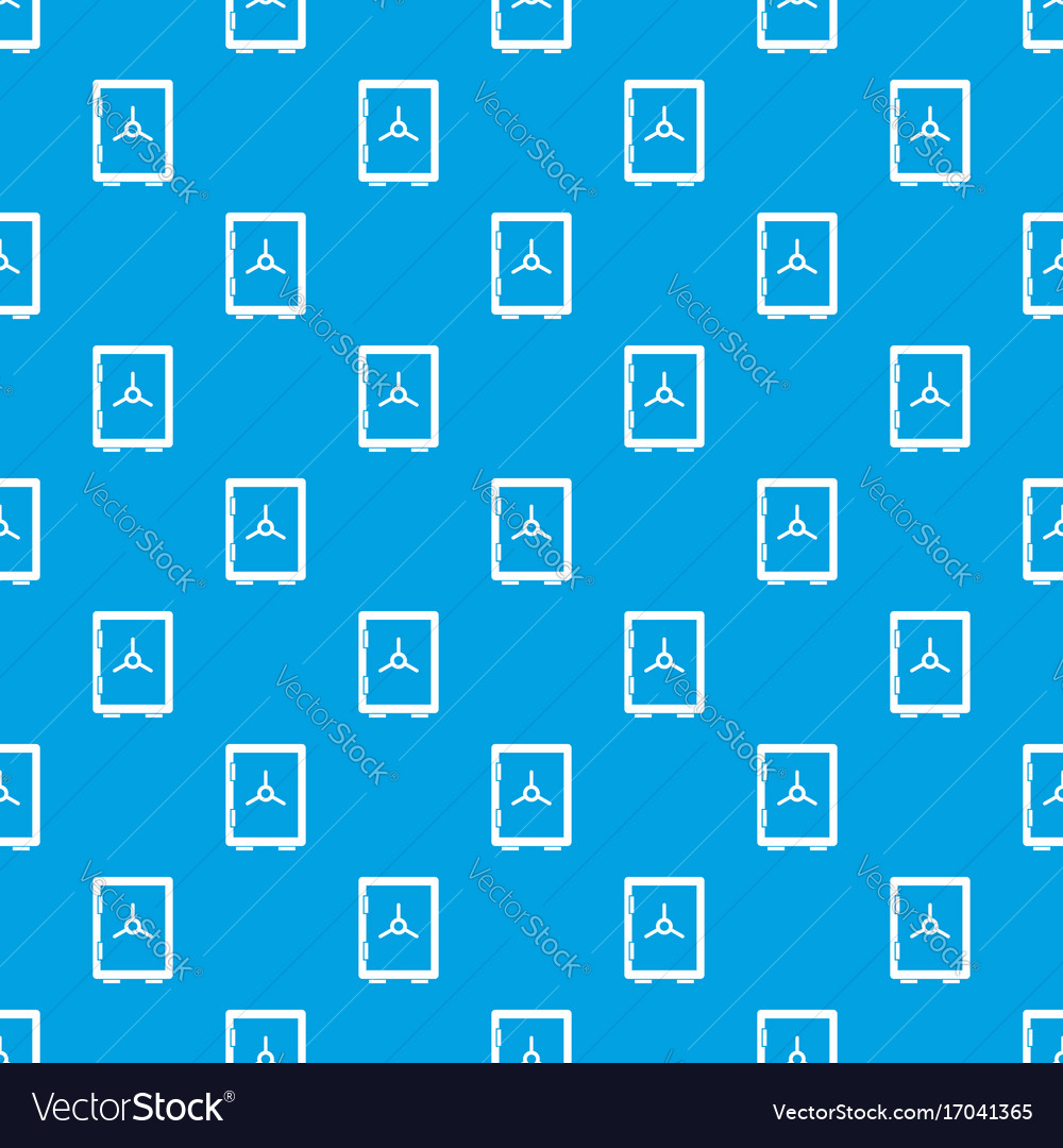 Closed safe pattern seamless blue Royalty Free Vector Image