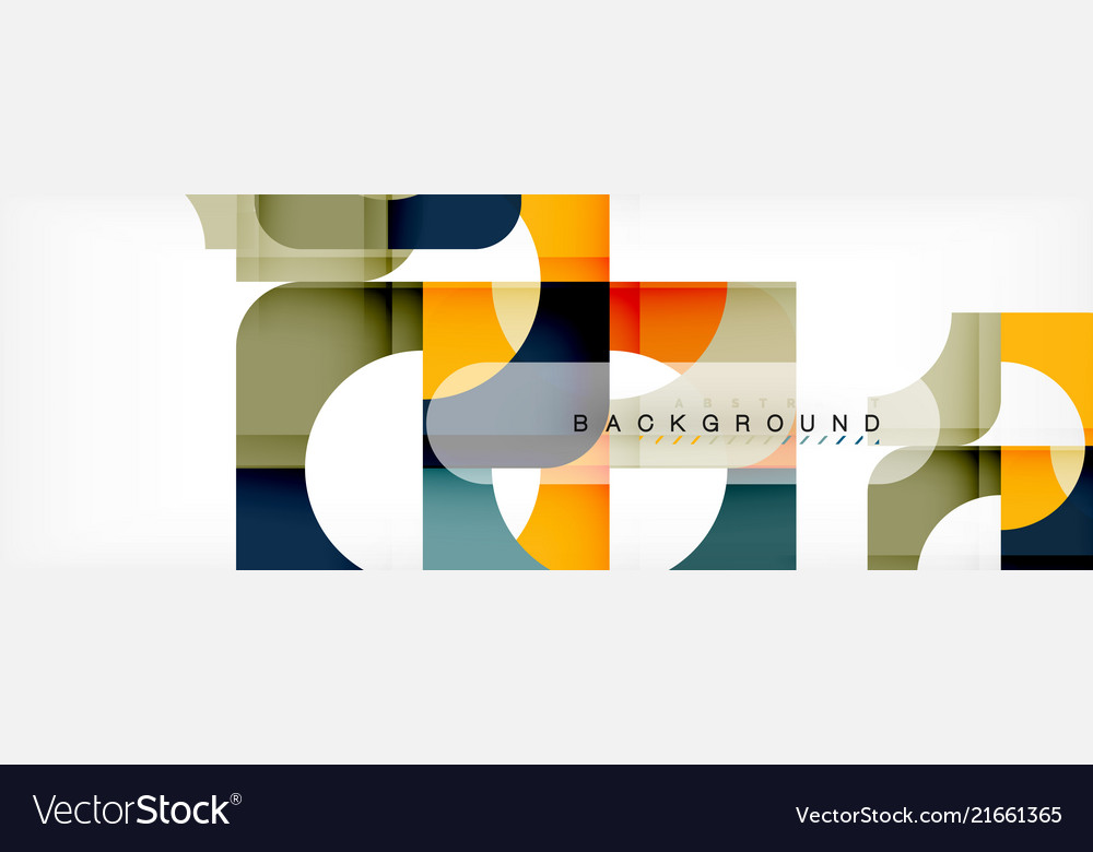 Colorful squares composition abstract banner Vector Image