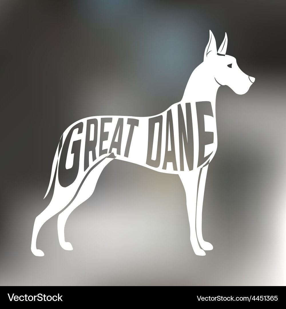 Creative design of frat dane breed inside dog Vector Image