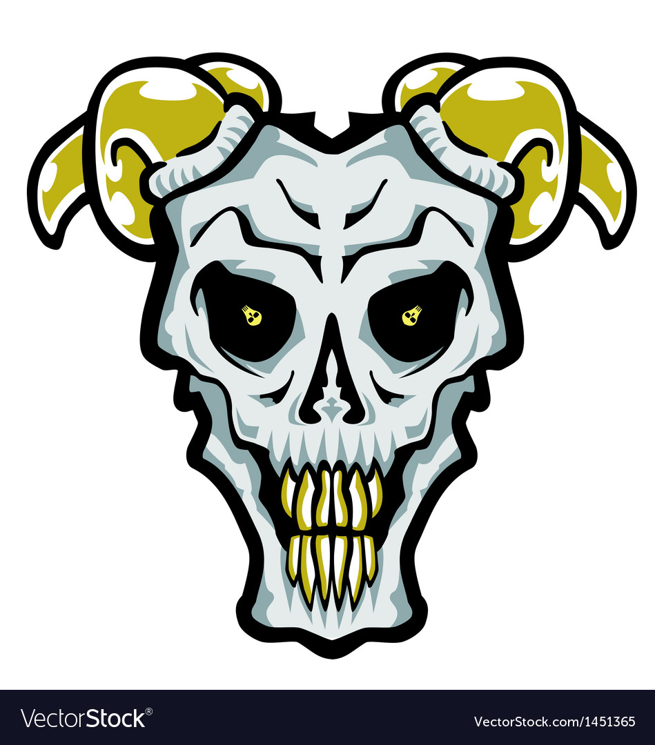 Demon skull Royalty Free Vector Image - VectorStock