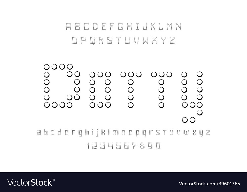 Dotty font Royalty Free Vector Image - VectorStock