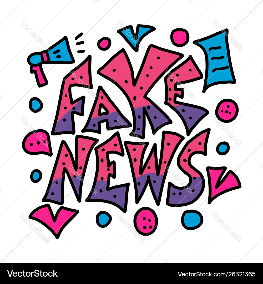 Fake news stylized quote text Royalty Free Vector Image