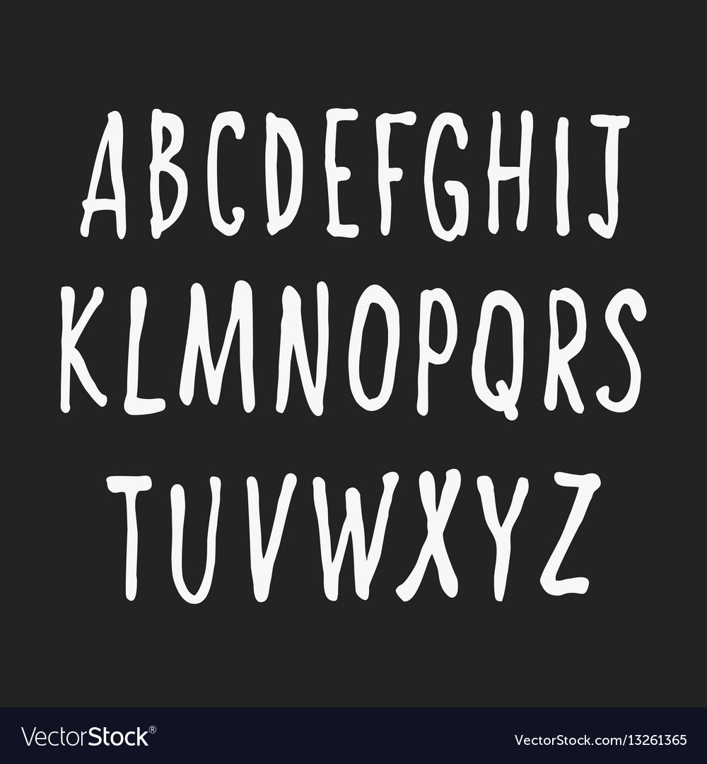 Handwritten brush script Royalty Free Vector Image