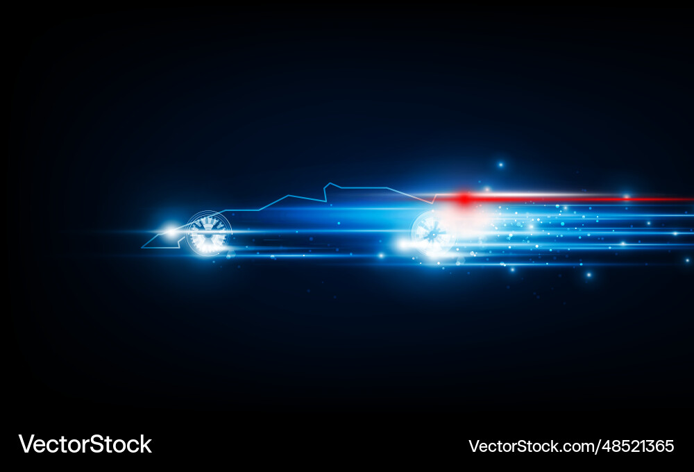 High speed concept formula 1 car in the form Vector Image