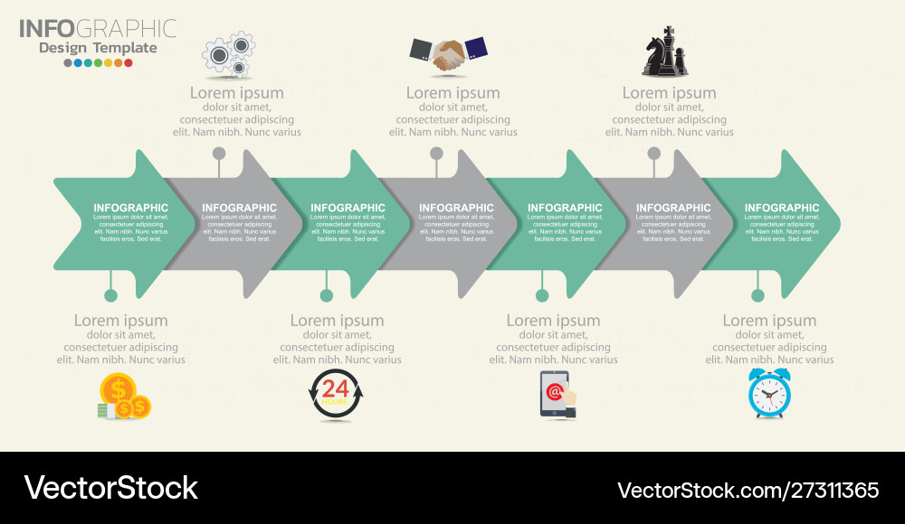Infographic template design with color and options