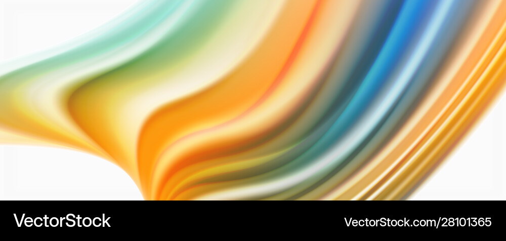 Modern techno fluid color flow on white colorful Vector Image