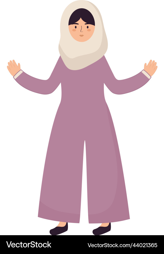 Muslim woman Royalty Free Vector Image - VectorStock