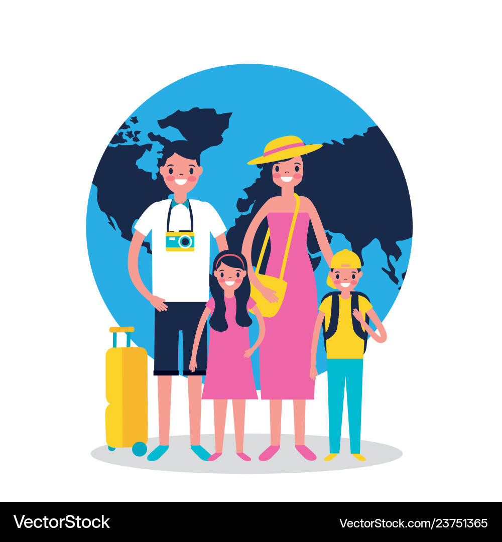 Outdoor family vacations Royalty Free Vector Image