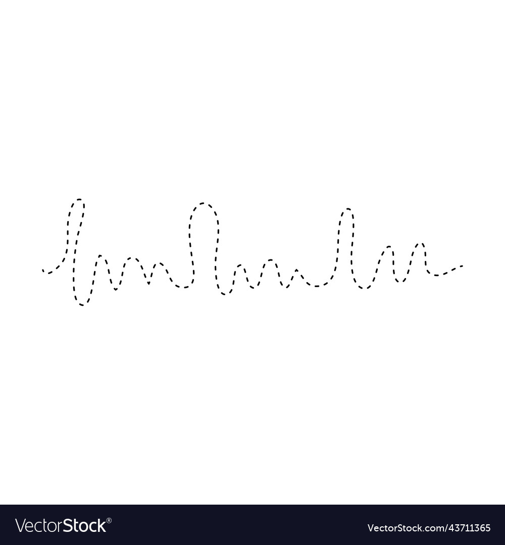 Prewriting tracing lines and curve shapes element Vector Image