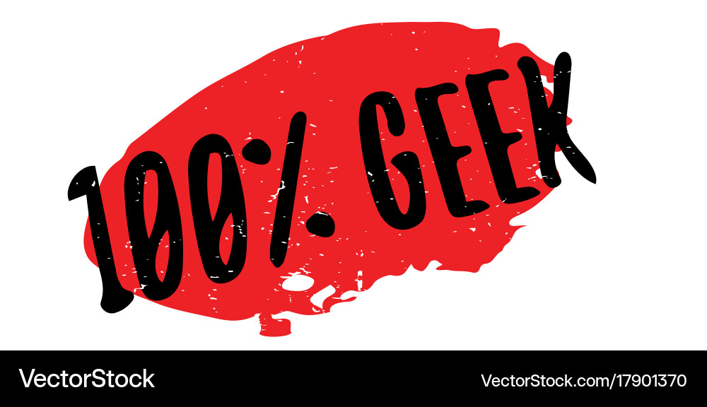 100 geek rubber stamp Royalty Free Vector Image