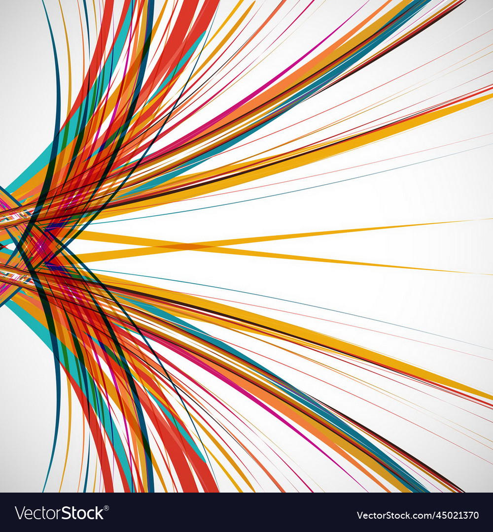 Background with colorful lines wavy Royalty Free Vector