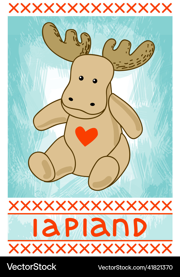 Card with moose Royalty Free Vector Image - VectorStock