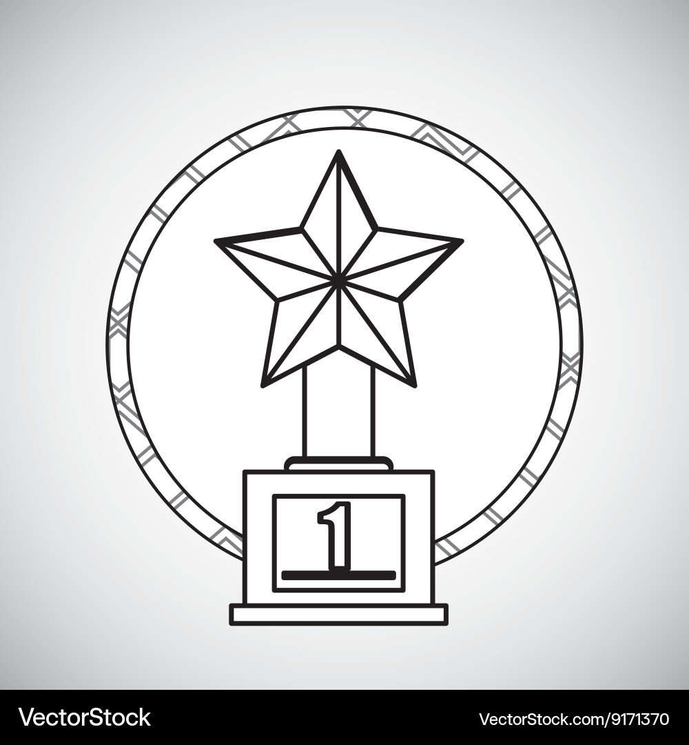 Champion design winner icon colorful Royalty Free Vector