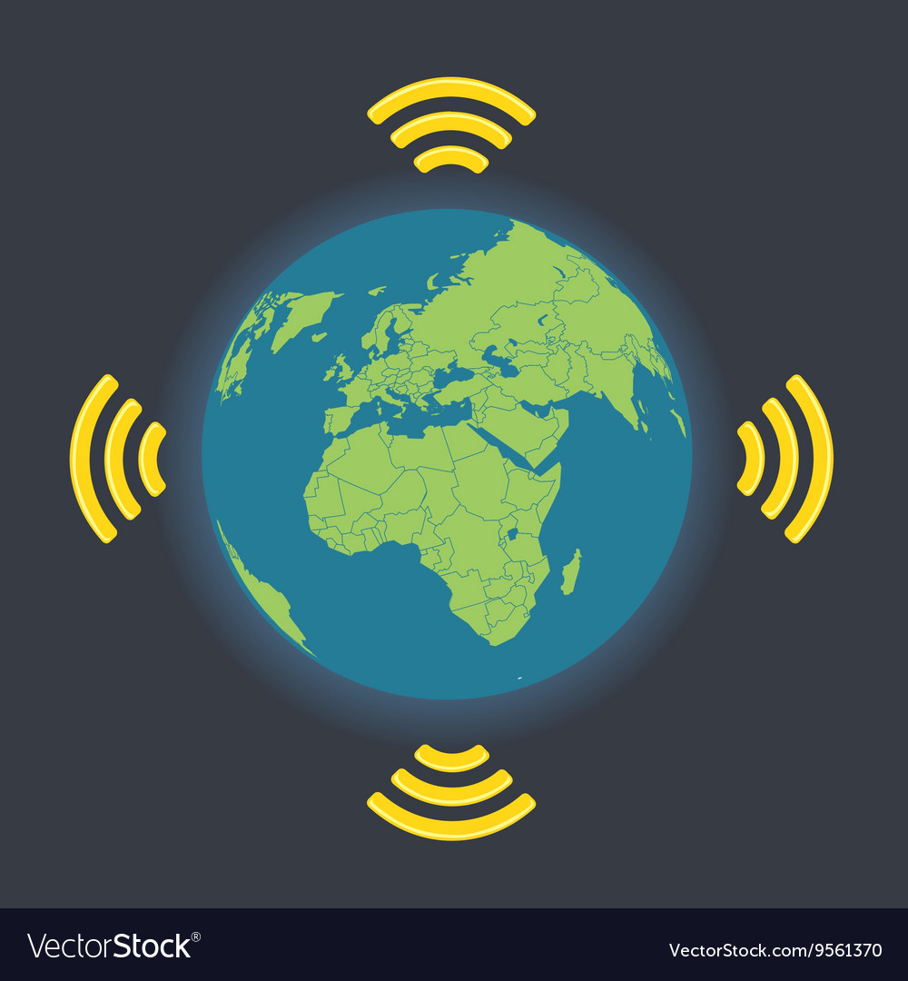 Global wireless connection Royalty Free Vector Image