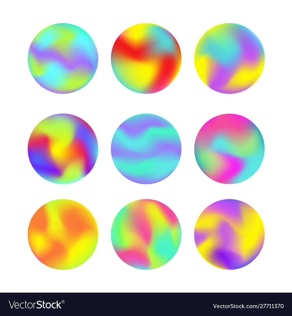 Modern futuristic gradient elements set Royalty Free Vector
