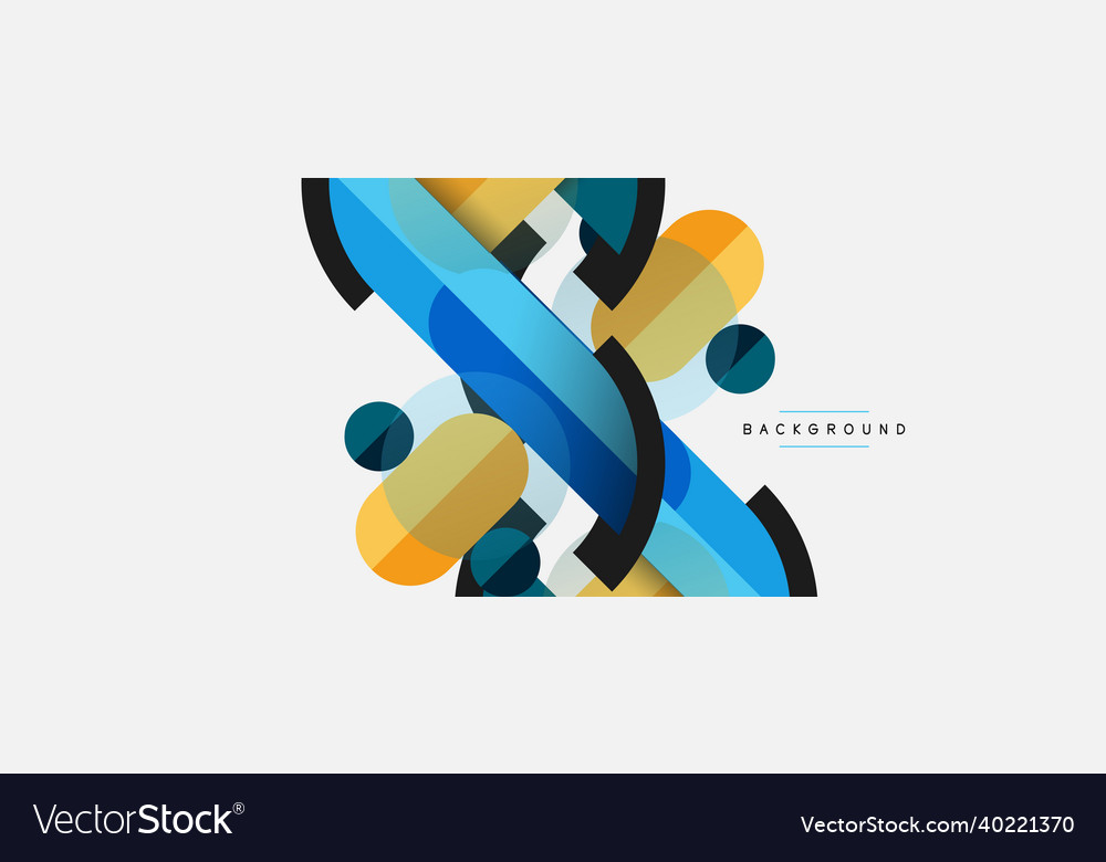 Round geometric shapes lines and circles Vector Image