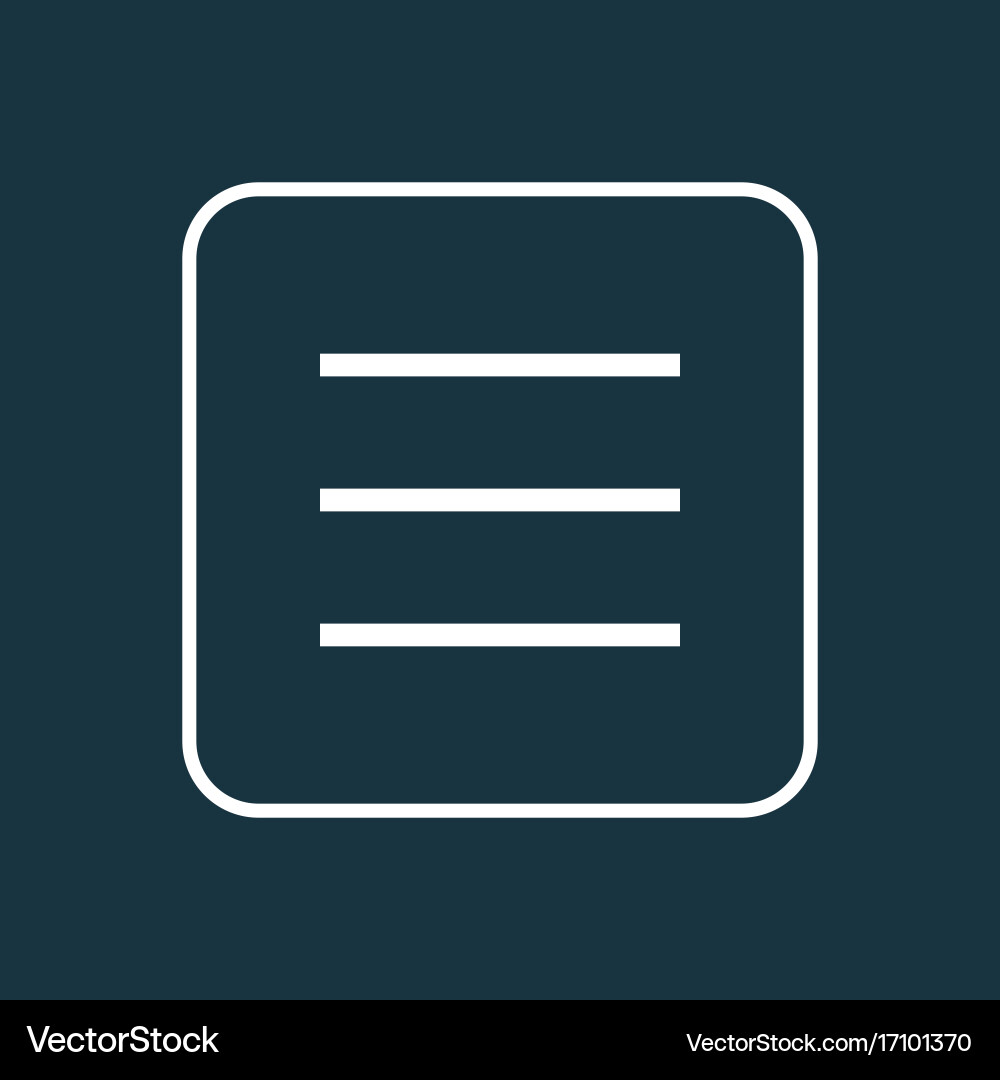 Schedule outline symbol premium quality isolated Vector Image