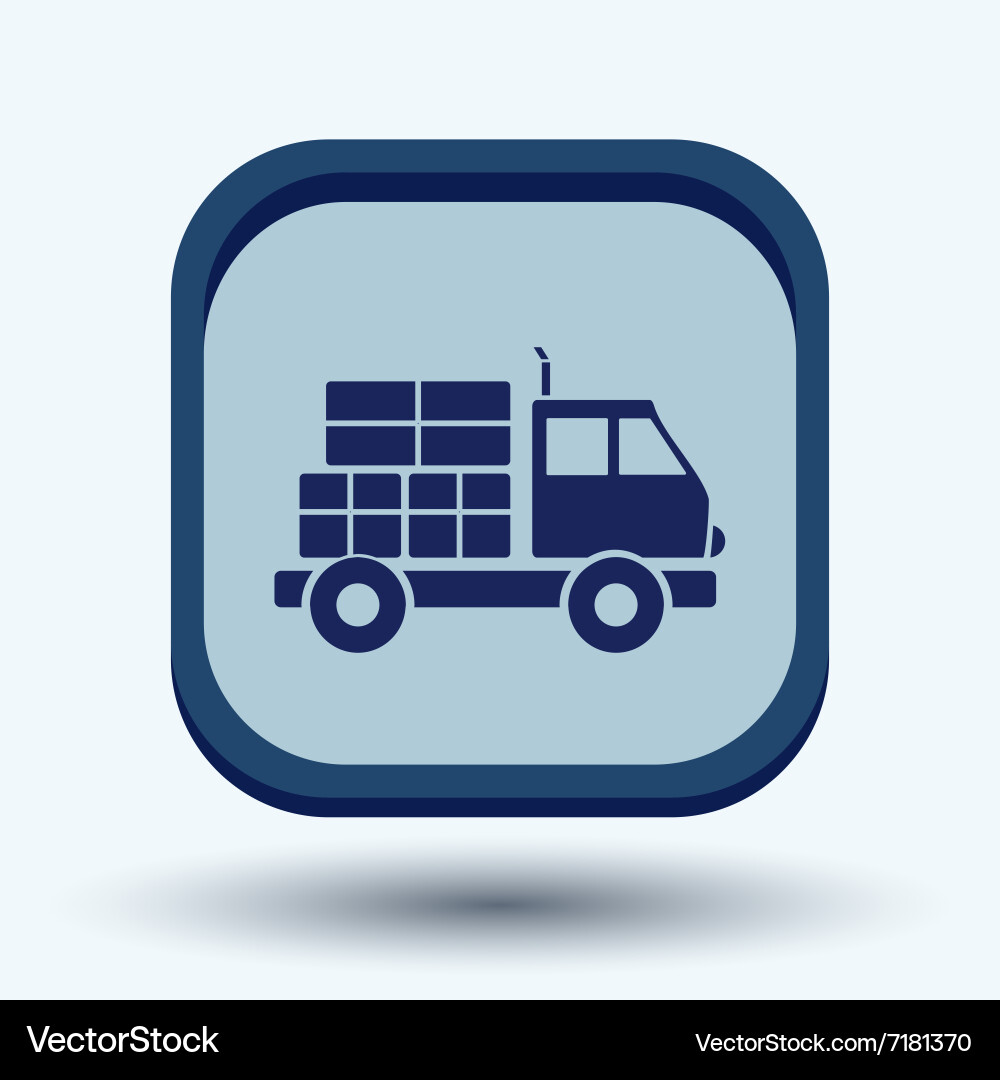 Truck logistic icon symbol laden Royalty Free Vector Image