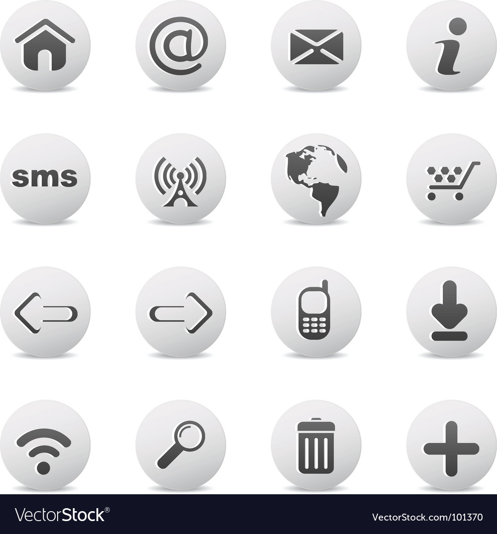 Web icons round Royalty Free Vector Image - VectorStock