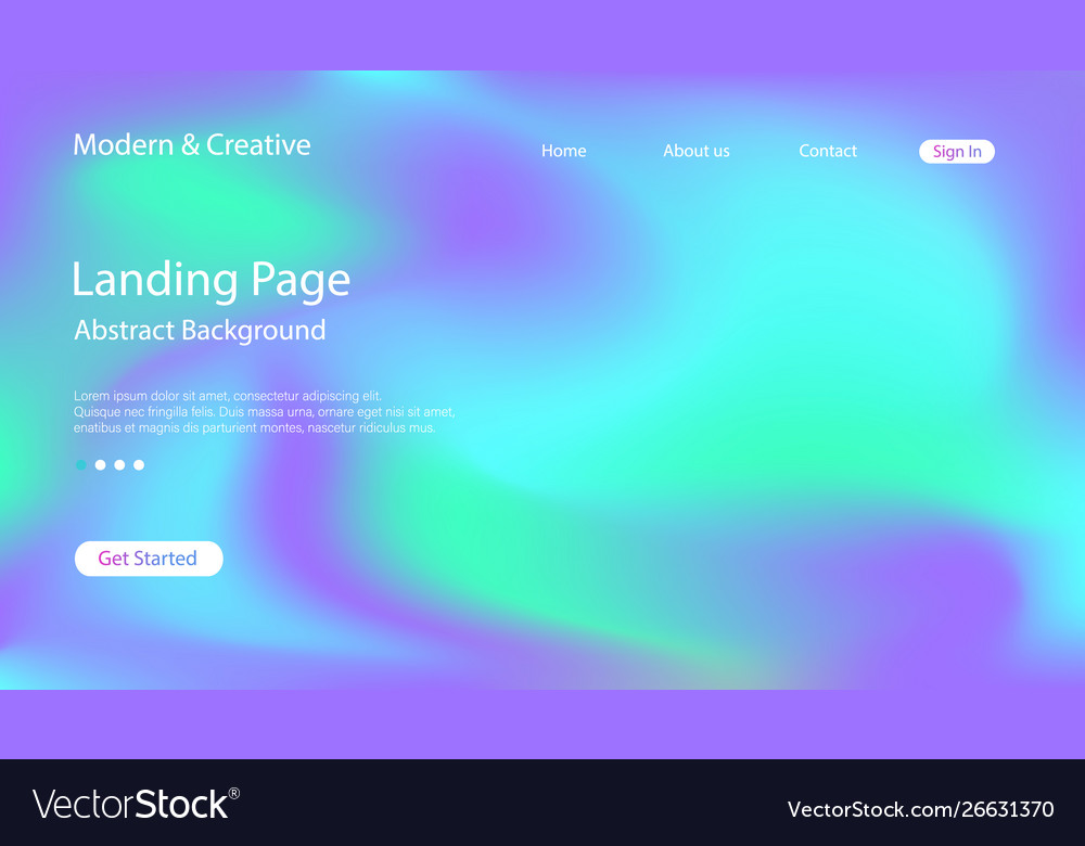 Website landing page template Royalty Free Vector Image