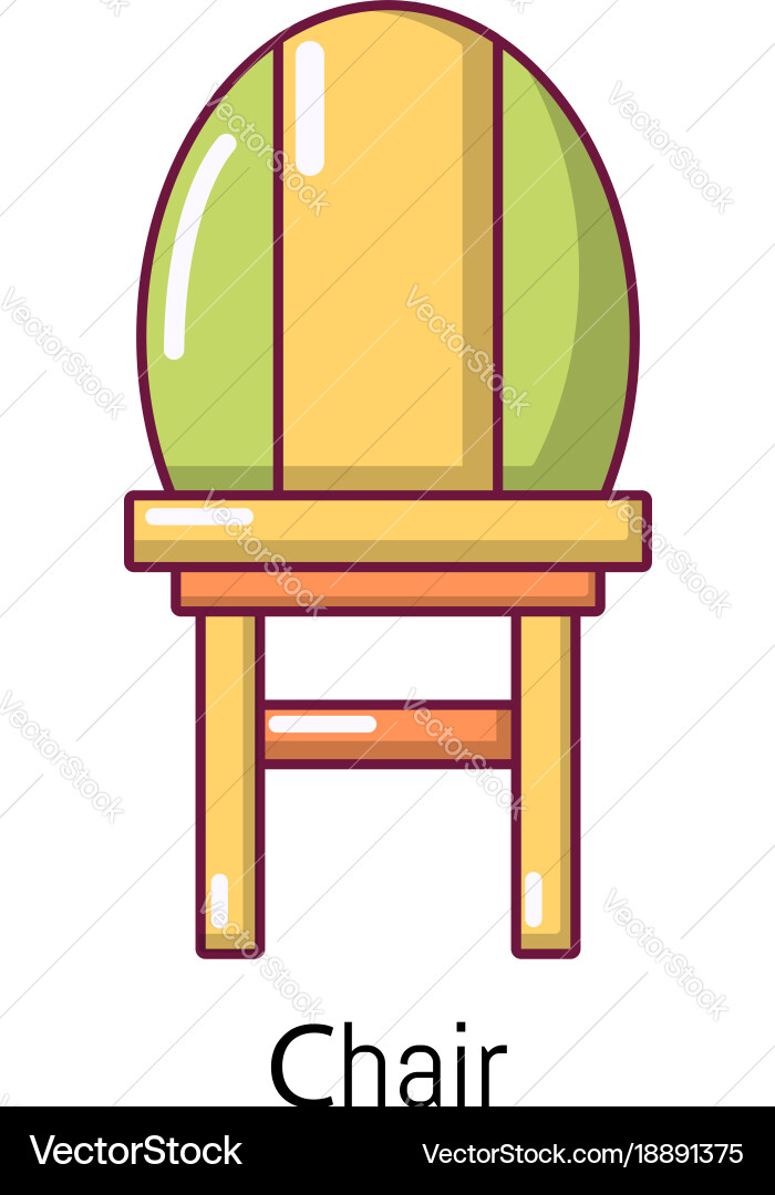 Chair icon cartoon style Royalty Free Vector Image