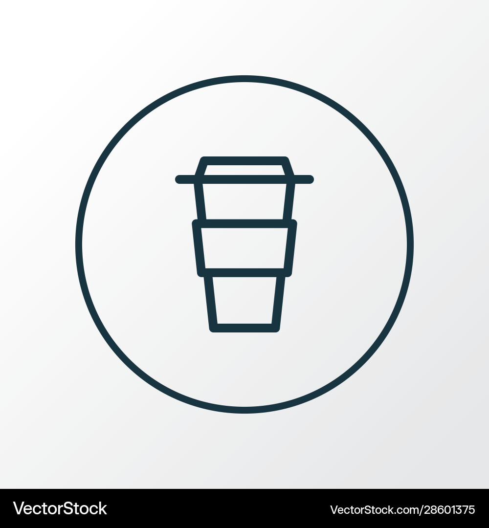 Coffee icon line symbol premium quality isolated Vector Image