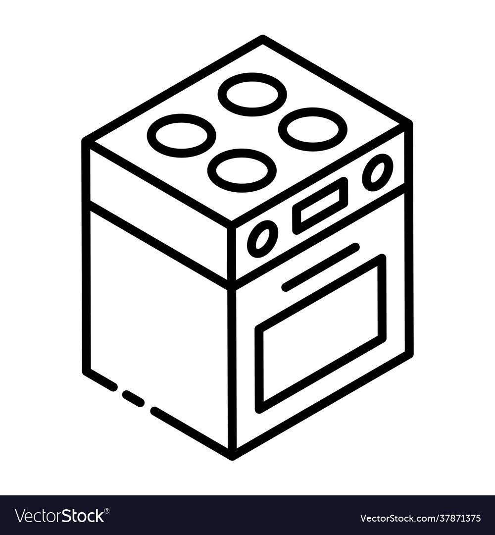 Cooking range Royalty Free Vector Image - VectorStock