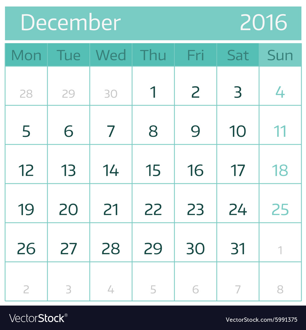 December Royalty Free Vector Image - VectorStock