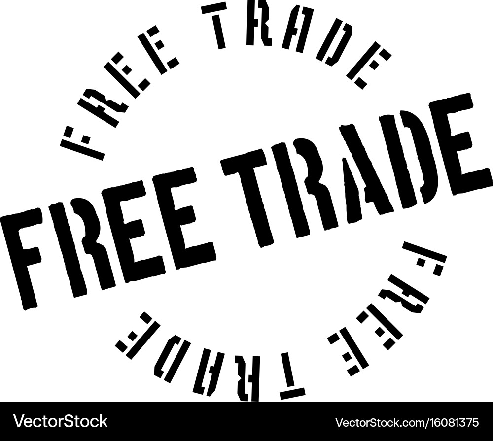 Free trade rubber stamp Royalty Free Vector Image