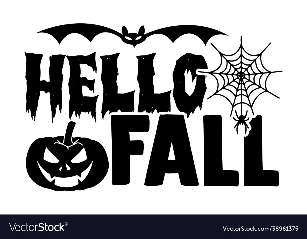 Hello fall Royalty Free Vector Image - VectorStock