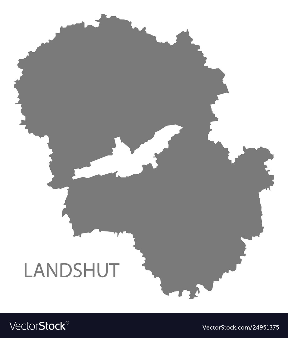 Landshut grey county map bavaria germany Vector Image