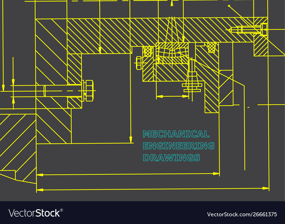 Mechanical engineering technical backgrounds Vector Image