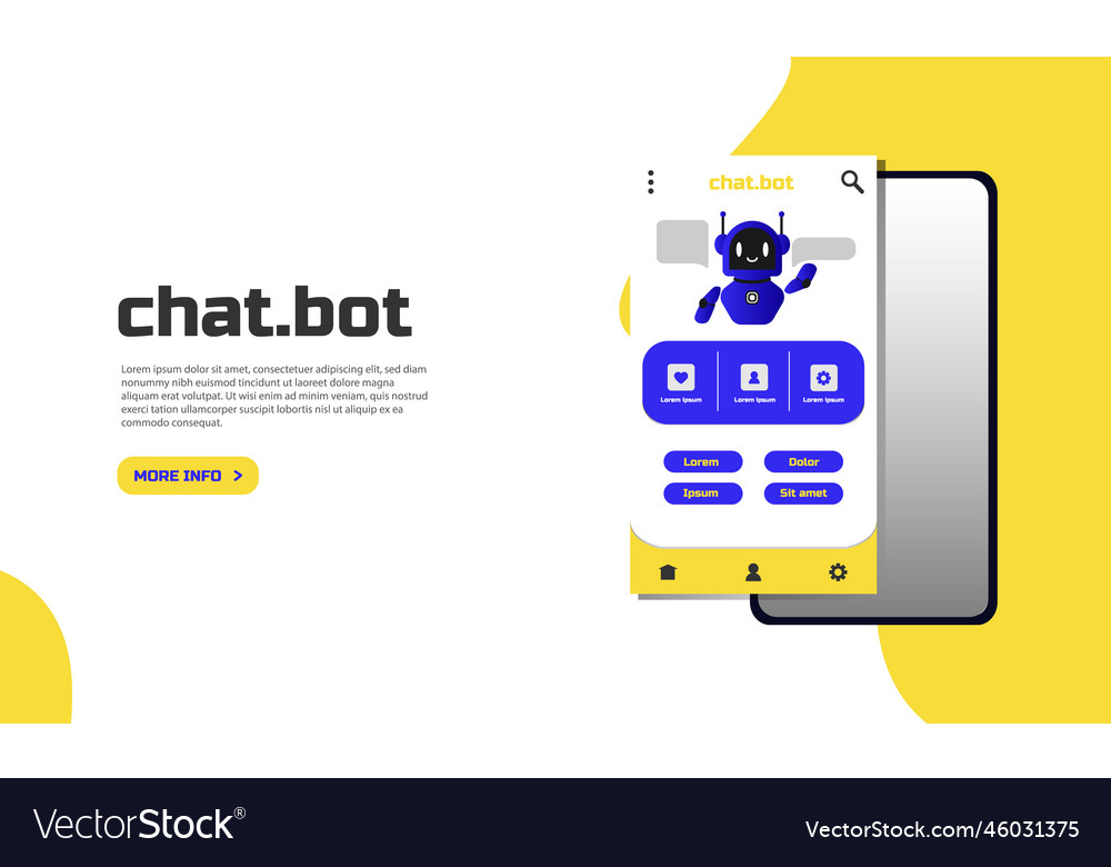 Modern landing page template of chatbot concept Vector Image