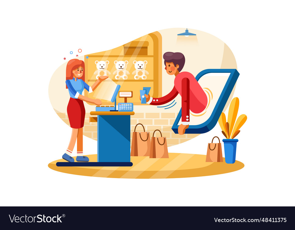 Online payment system Royalty Free Vector Image