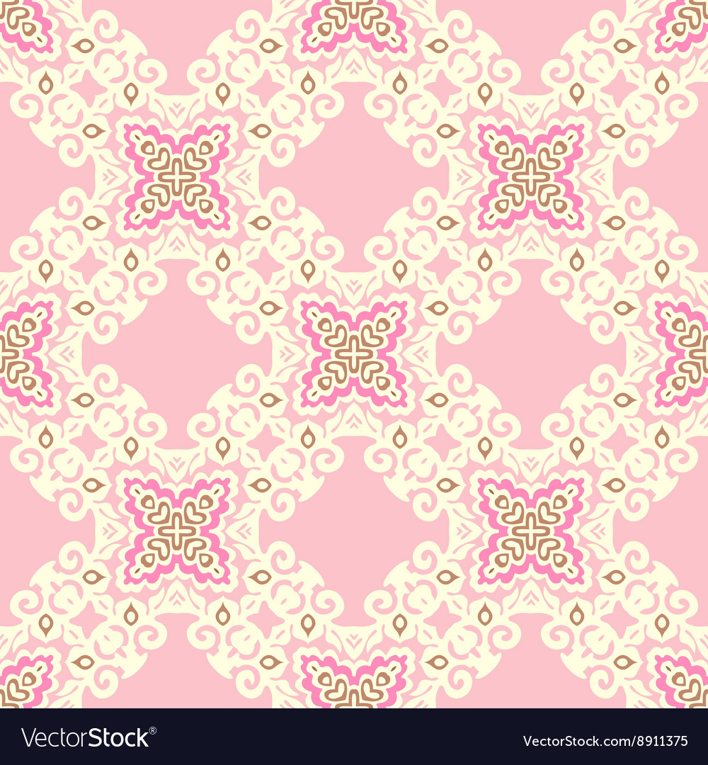Pink tiled seamless pattern Royalty Free Vector Image
