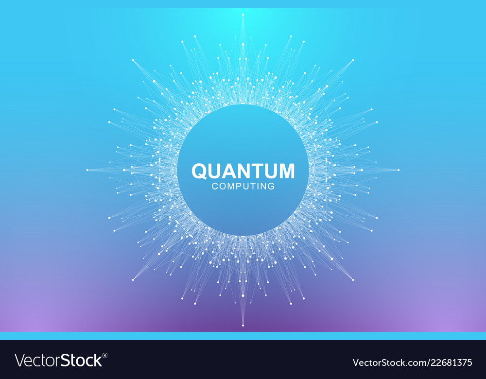 Quantum computer technology concept deep learning Vector Image Quantum computer technology concept deep learning Vector Image
