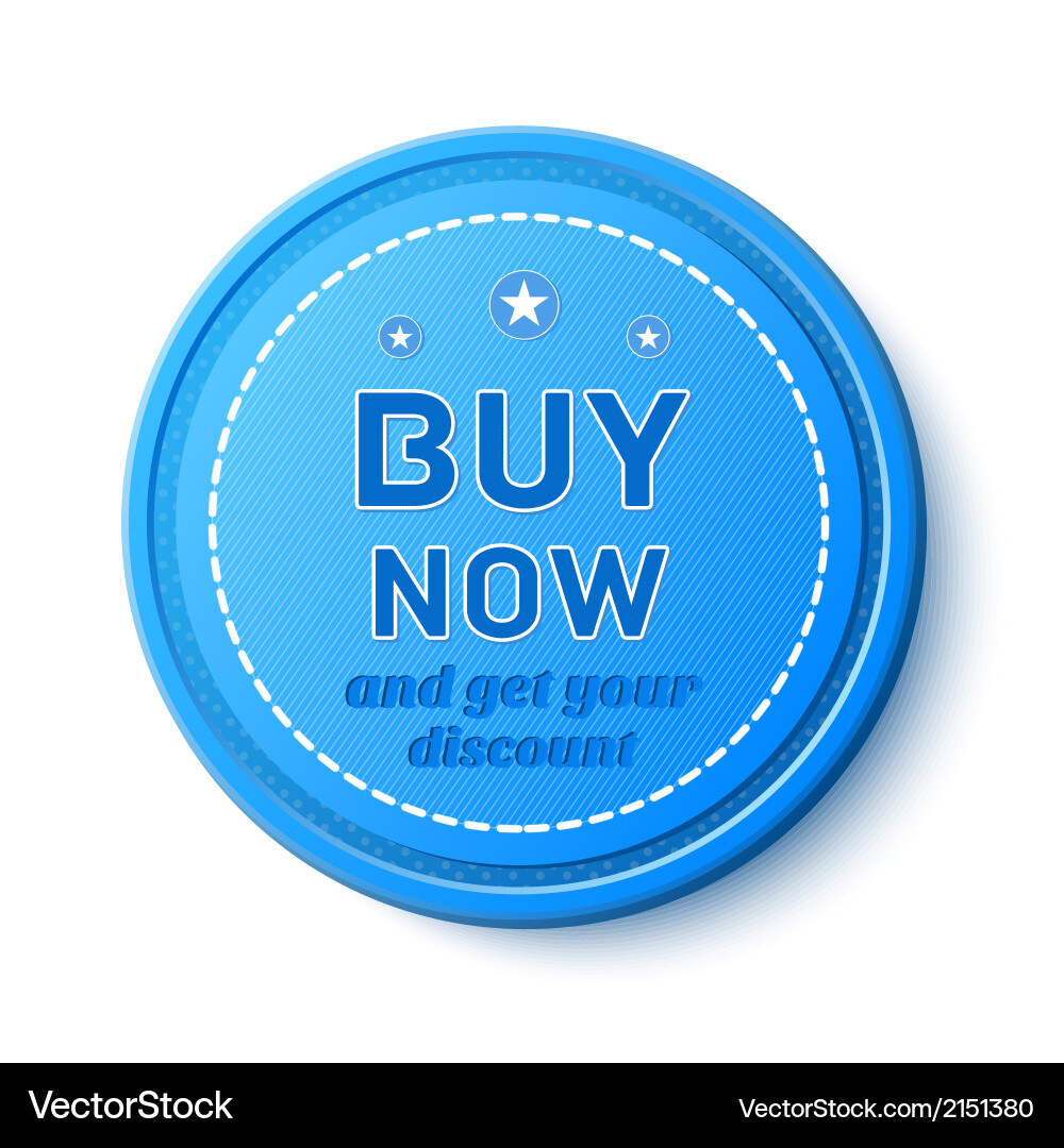 Buy Now promotion badge Royalty Free Vector Image